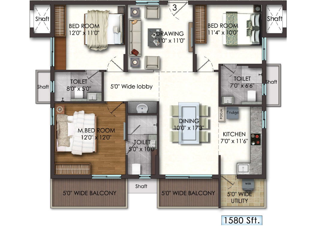 Bridge Paramount Apartment for Sale in Padmarao Nagar, Hyderabad